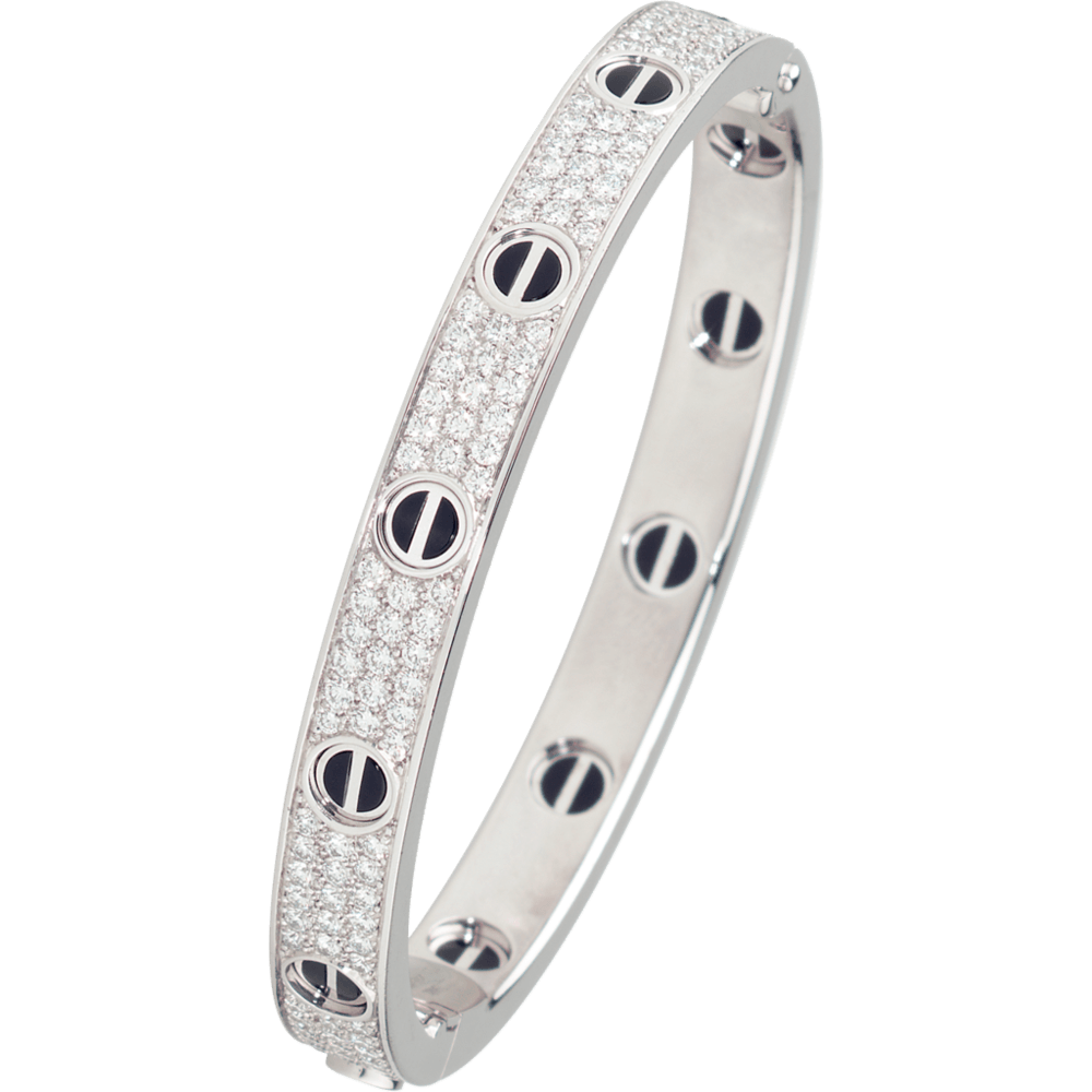 N6032415 Pulseira LOVE, Modelo Tradicional, Cerâmica, Com pavê - Cartier